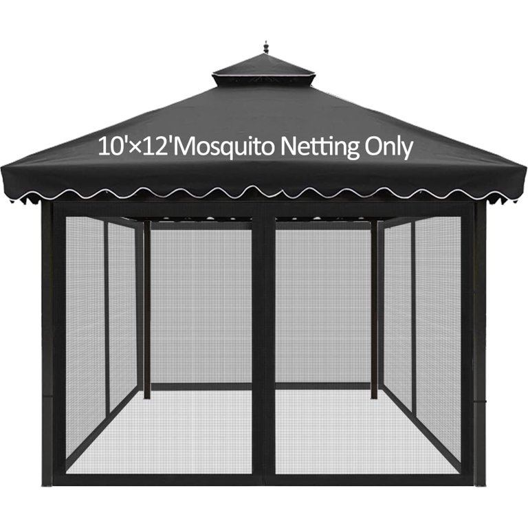 Outdoor Gazebo Universal 10'x10' Replacement Mosquito Netting, Outdoor ...