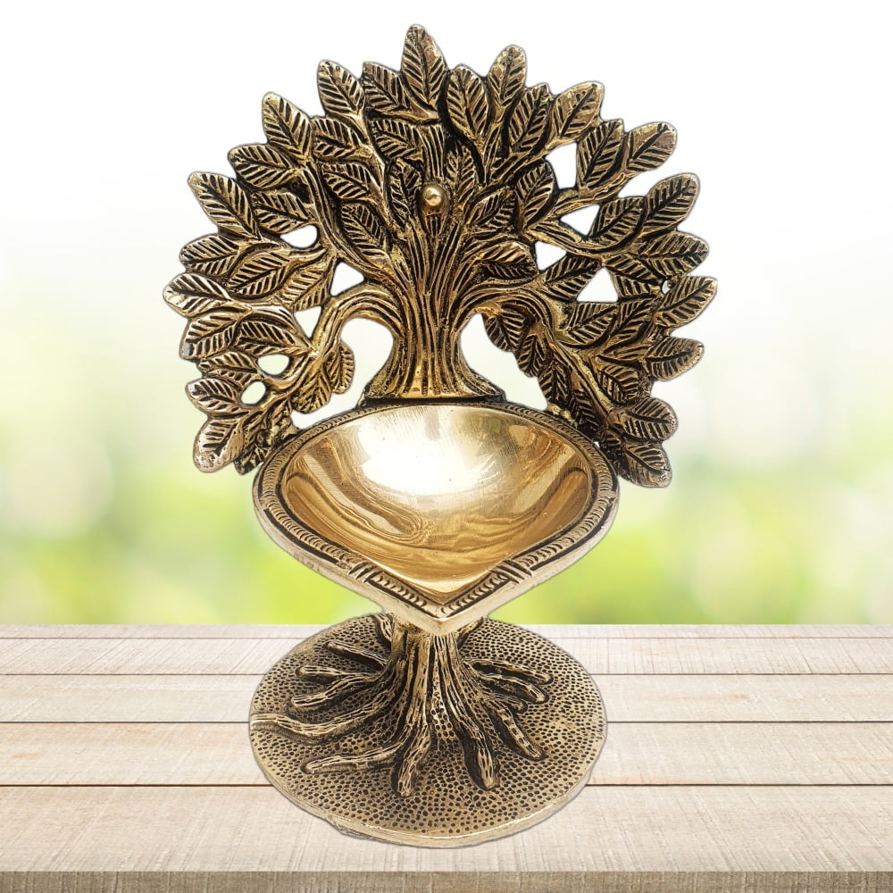 Brass Tree of Life with Lamp/DIya - Walmart.com