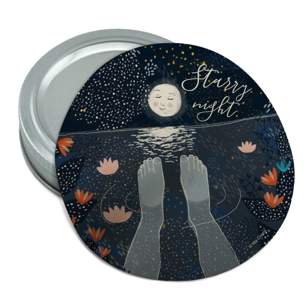 Starry Night Moon Meditation Relax Round Rubber Non-Slip Jar Gripper ...