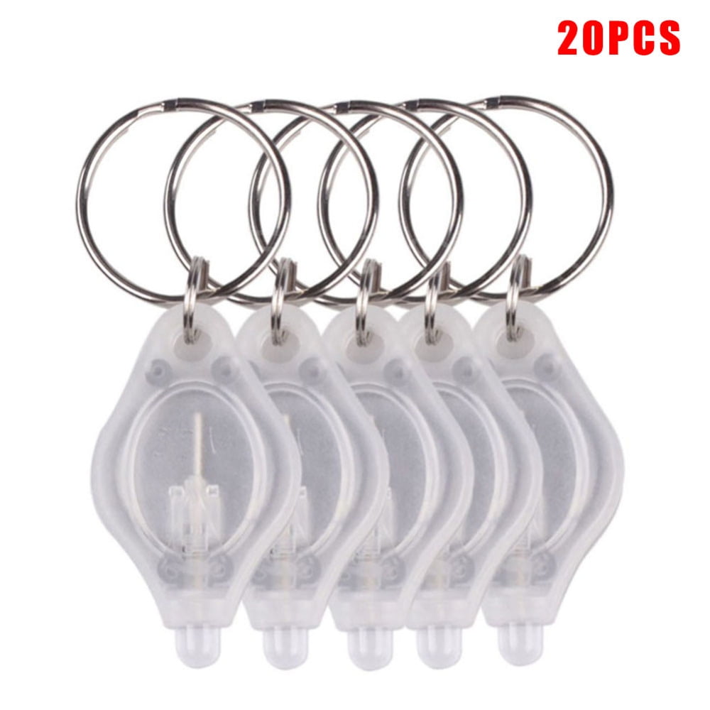 HRSR 20Pcs Portable Mini LED Flashlight Keychain Lamp Pocket Key Ring ...