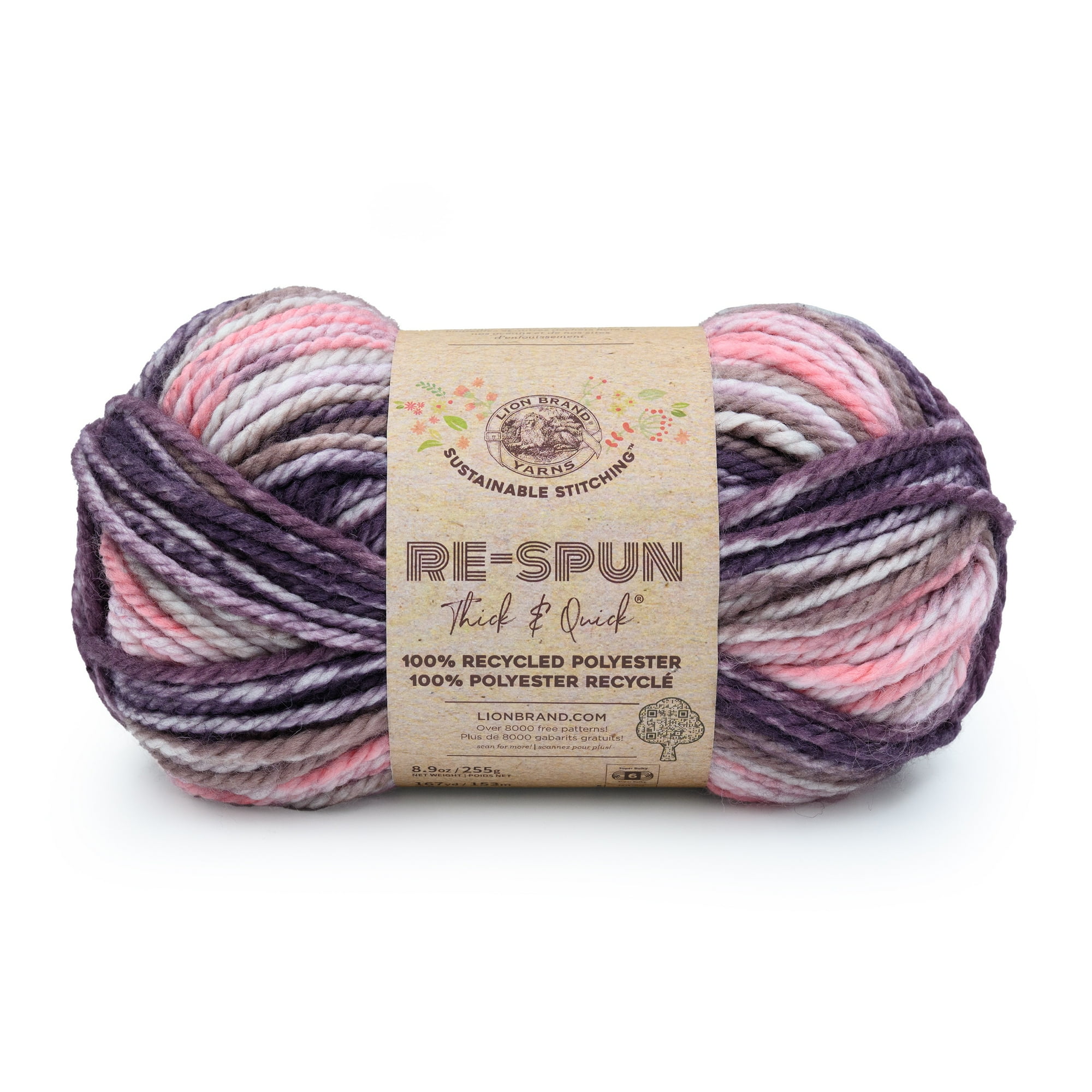 Click here for Lion Brand Re-Spun Thick & Quick Yarn Mixed Berrie... prices