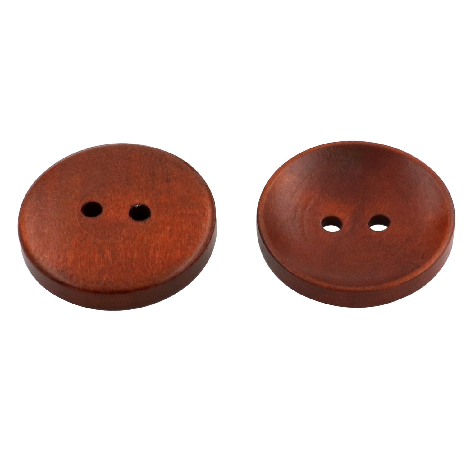 Fenggtonqii Hollow Brown Wood Button Round 35mm Diameter with 2 Holes ...