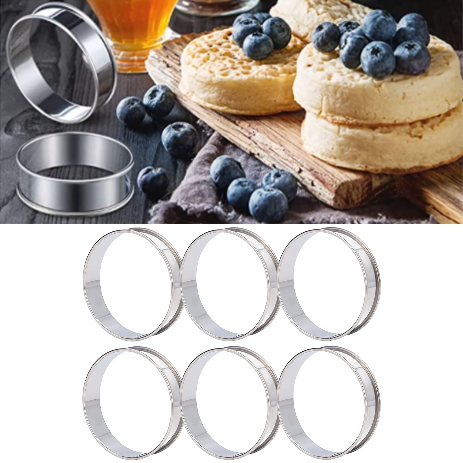 Click here for Zaqw English Muffin Rings  Crumpet Rings Double Ro... prices