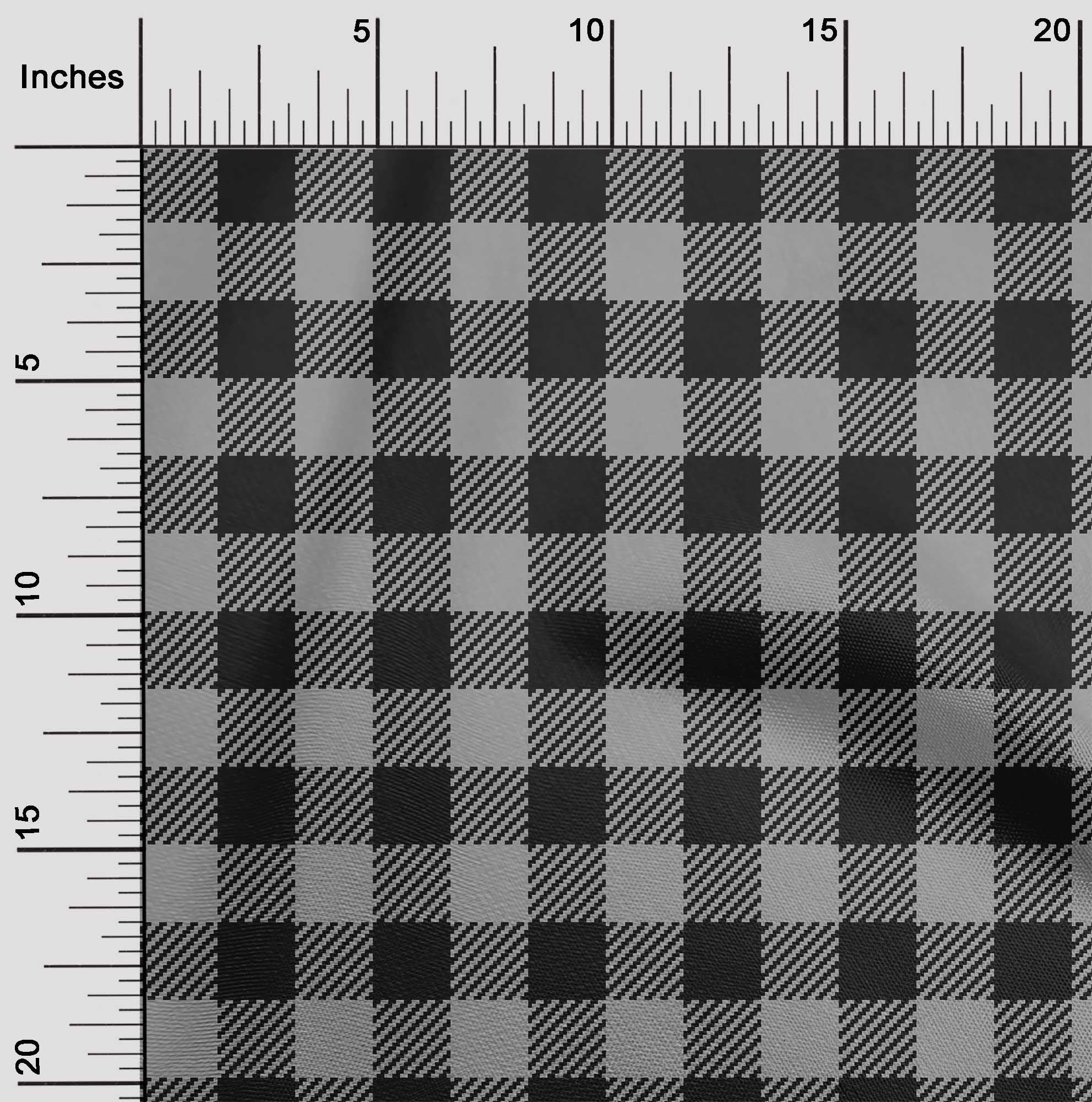 oneOone Cotton Cambric Gray Fabric Check Sewing Material Print Fabric ...