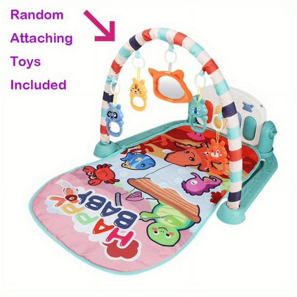 Baby Gym Play Mat, Kick and Play Piano Gym with Cottoon Mat, Tummy Time ...
