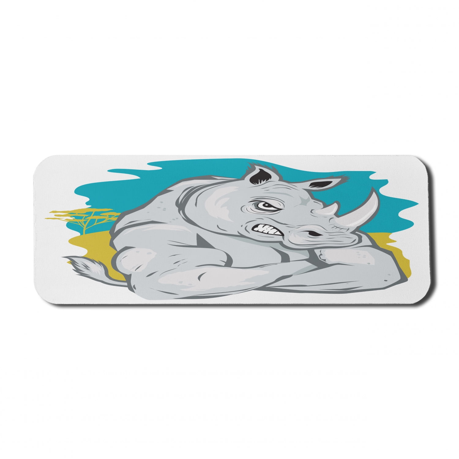 Animal Computer Mouse Pad, Angry Animal and Tusk Graphical Cartoon Like ...