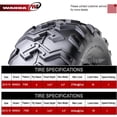 WANDA ATV/UTV Tires 22x8-10 Front & 25x12-10 Rear 6PR, Set 4 - Walmart.com