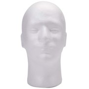 2 Pack Male Styrofoam Head 11 Inch Man Mannequin Manikin Foam Heads Wig ...