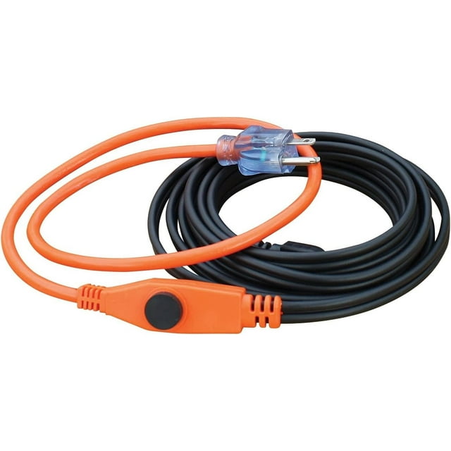 Clear Power 30ft Water Pipe Heating Cable, 210 Watts, Built in ...