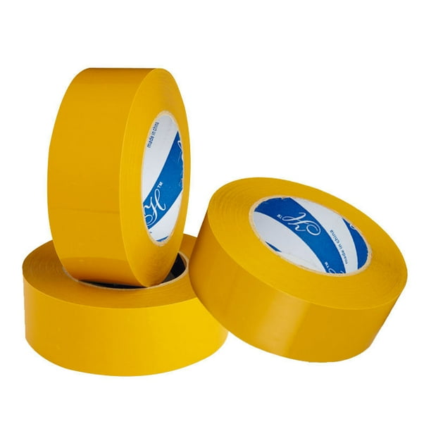 Yellow packaging tape, 3 rolls of heavy-duty packaging tape, 45mm wide ...