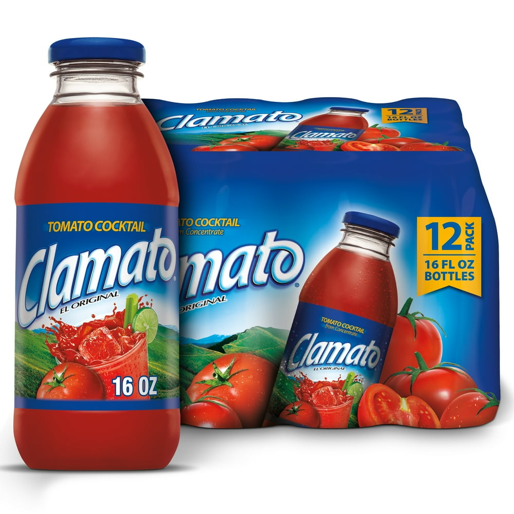 Clamato Original Tomato Cocktail, 16 fl oz glass bottle - Walmart.com ...