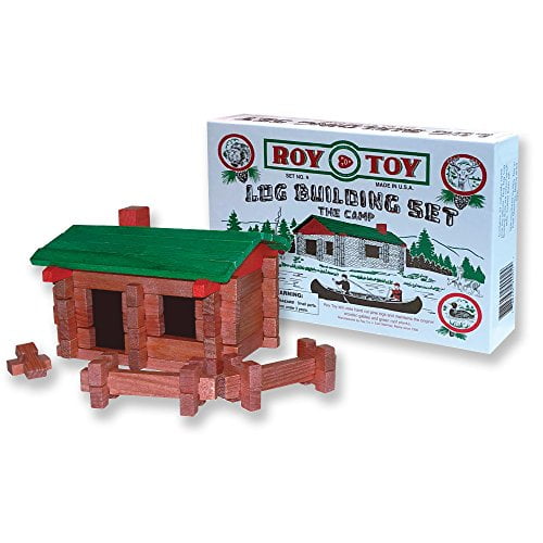Roy Toy Miniature Log Cabin The Camp Set #9 - Walmart.com