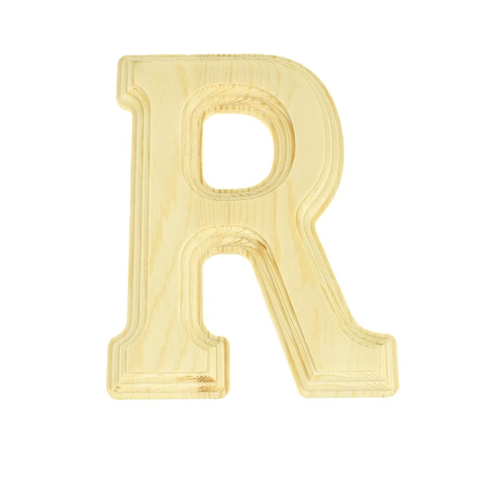 Pine Wood Beveled Wooden Letter R, Natural, 5-13/16-Inch - Walmart.com