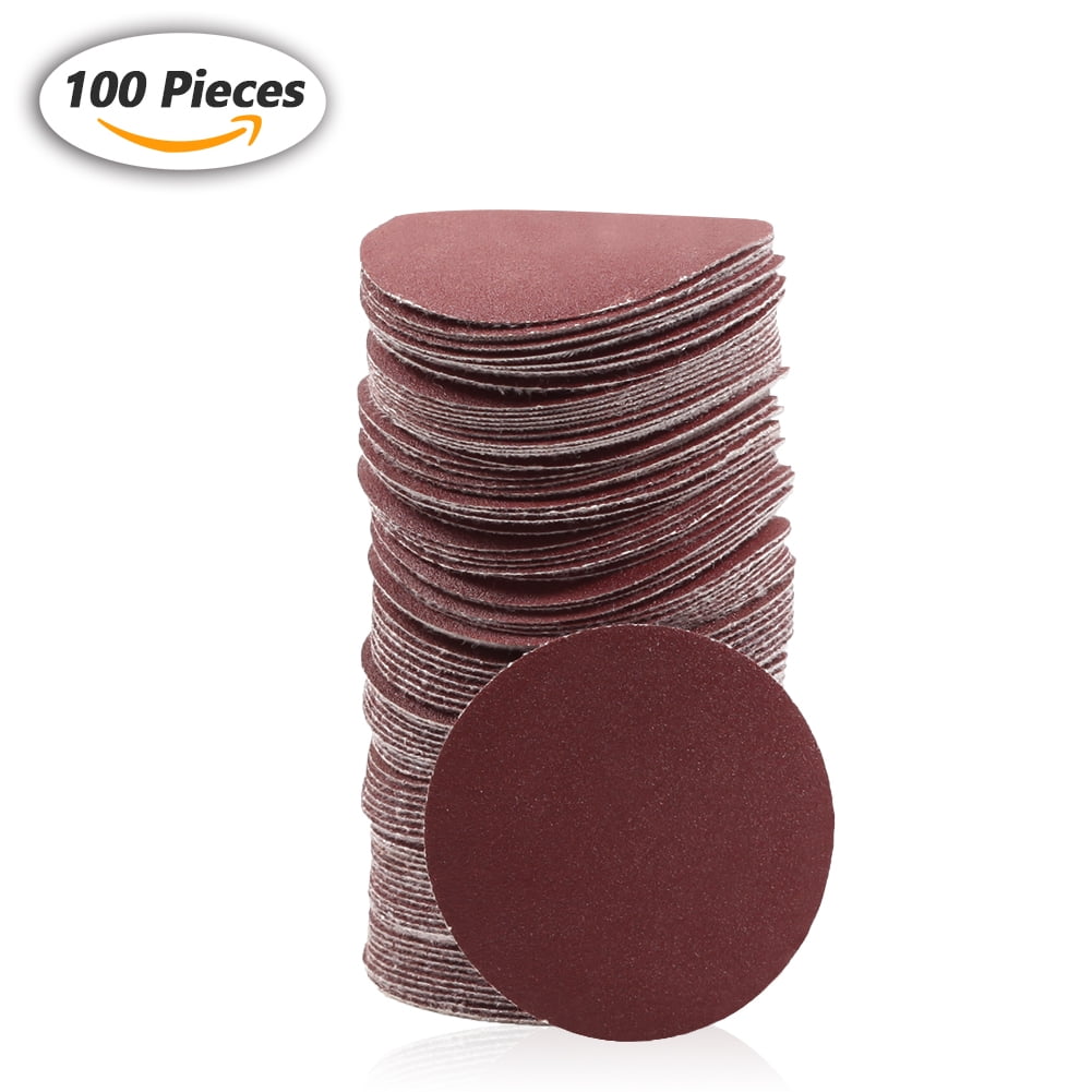 SPEEDWOX 100pc 2 inch Sanding Discs Hook and Loop Sandpaper 240 Grit ...