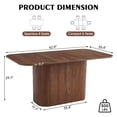 63" Large Dining Table for 4-6 People, Modern Rectangular Kitchen Table ...
