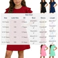 AHTJRT Summer Dress for Girls Casual Tween Flutter Sleeve Pleated Dress ...