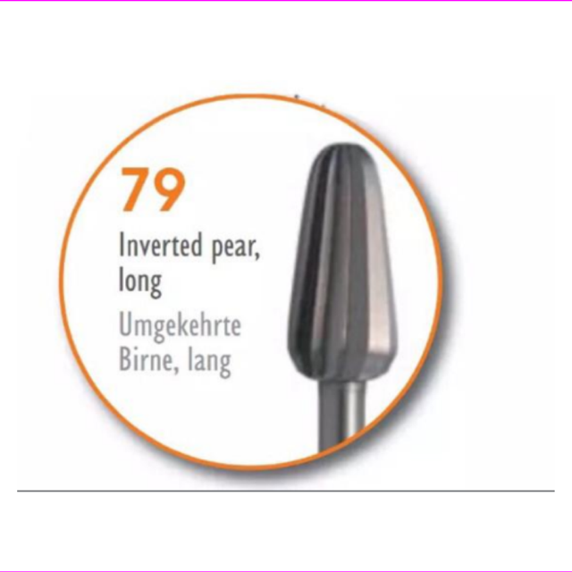 Meisinger Steel Bur, Inverted Pear, HP-L - Walmart.com