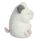 Aurora - Small White Rolly Pet - 7" Spots Piglet - Round Stuffed Animal ...