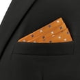 Pocket Squares for Men Orange with Blue White Dots Color Edge for Suit ...