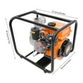 196cc Diesel Water Pump - 2.3kW, 3600rpm, 3" Inlet/Outlet with 24ft ...