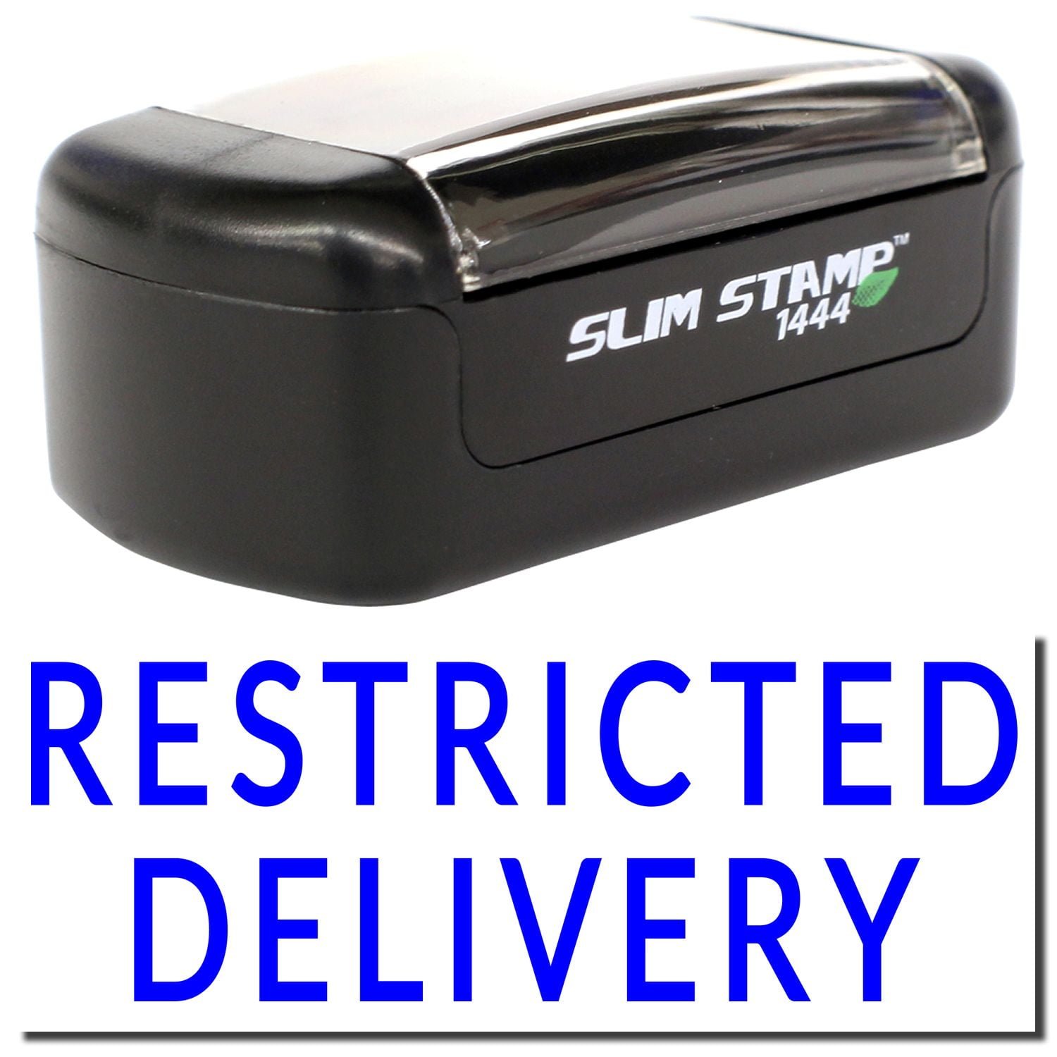 Slim Pre-Inked Restricted Delivery Stamp, Slim 1444, Ultra Slim Design ...