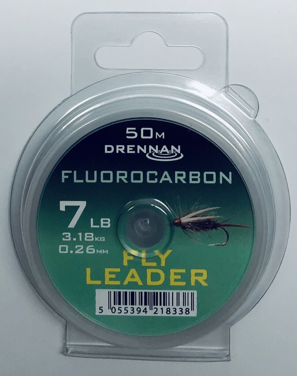 Drennan Fluorocarbon Fly/Leader Fishing Line 50m Spool 8 sizes (7lbs ...