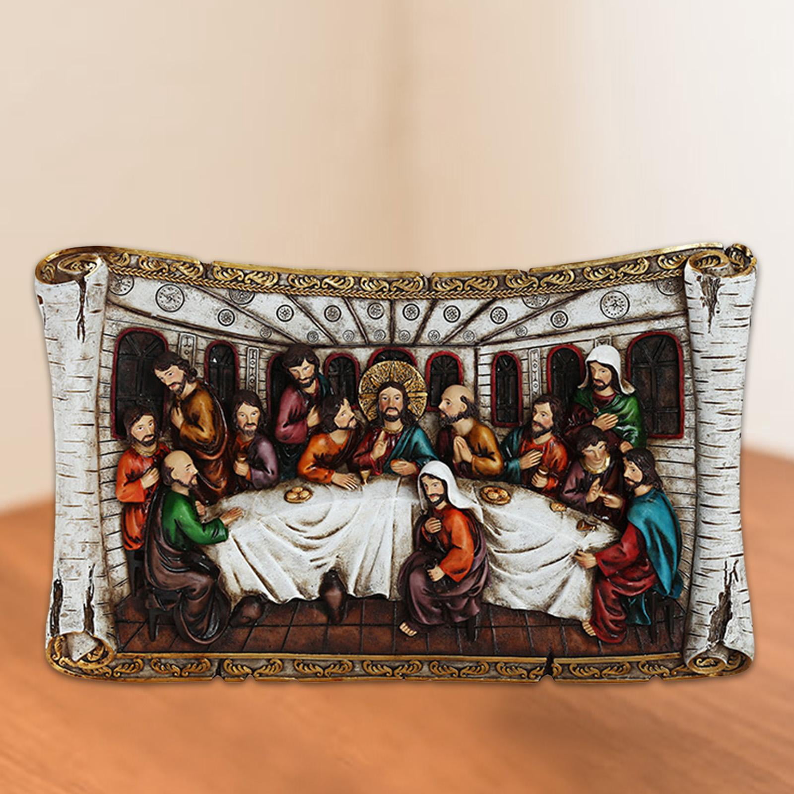The Last Supper Scene Wall Plaque Hand Painted And Disciples Religious ...