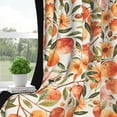DaShan Orange Floral Blackout Curtains 63 inch length 2 Panels,Fall ...