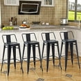Metal Stools with Backs Kitchen Counter Stools Counter Height Stools ...