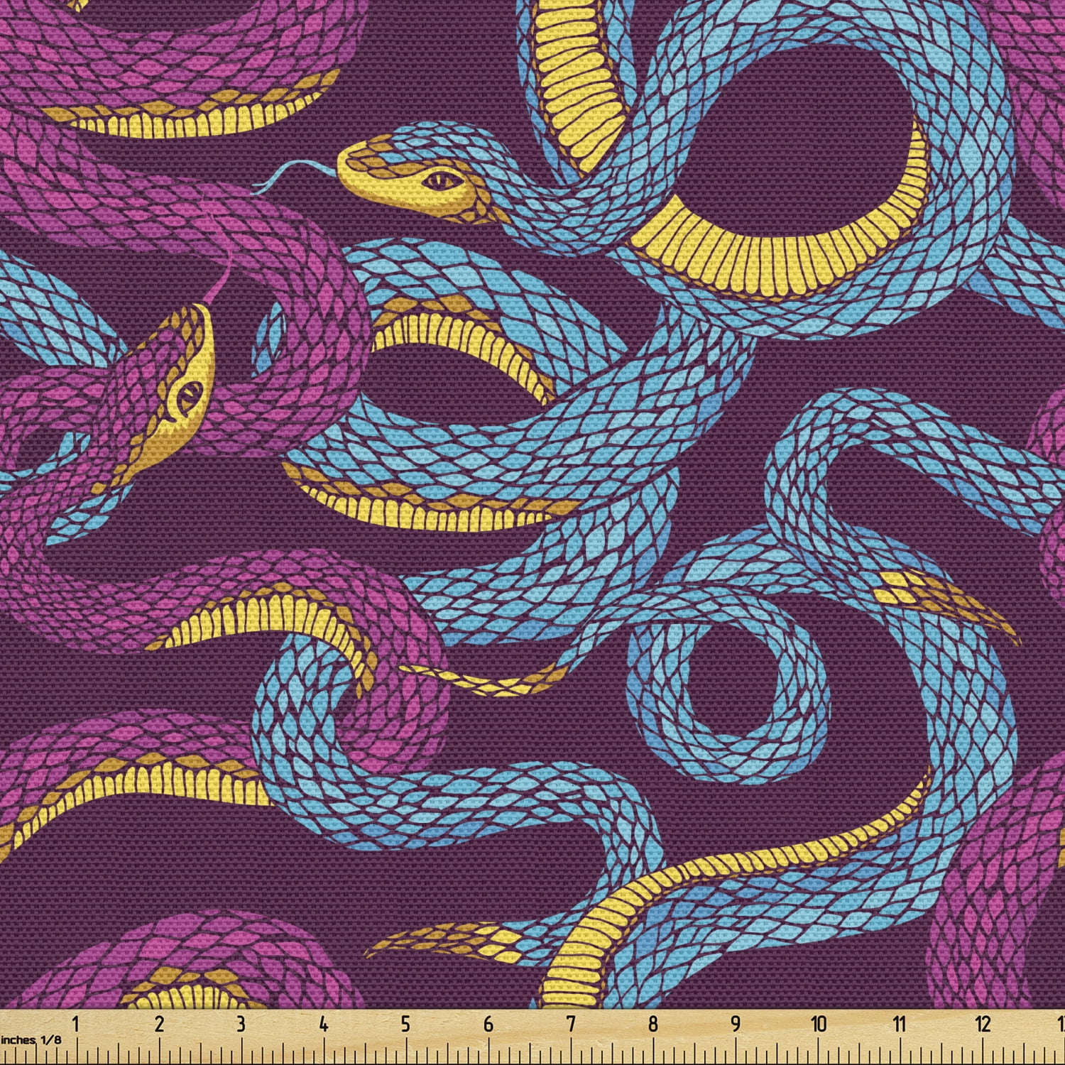 Animal Upholstery Fabric by the Yard Hand Drawn Style Pattern with ...