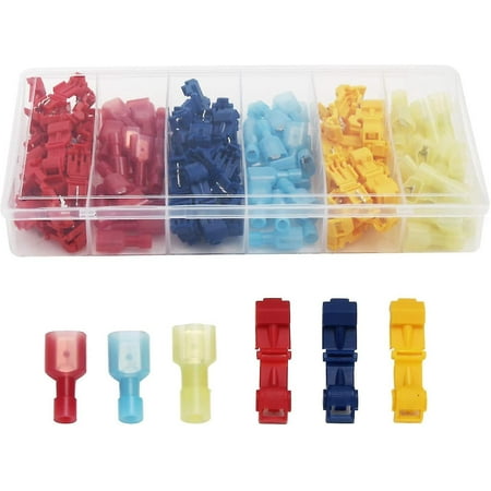 YDJKET 120pcs Wire Connectors Quick Splice Wire Terminals Disconnect ...