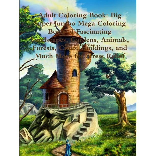Adult Coloring Book: Big Super Jumbo Mega Coloring Book of Fascinating ...
