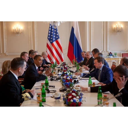 Presidents Barack Obama And Dmitry Medvedev Of Russia Meeting In Prague ...