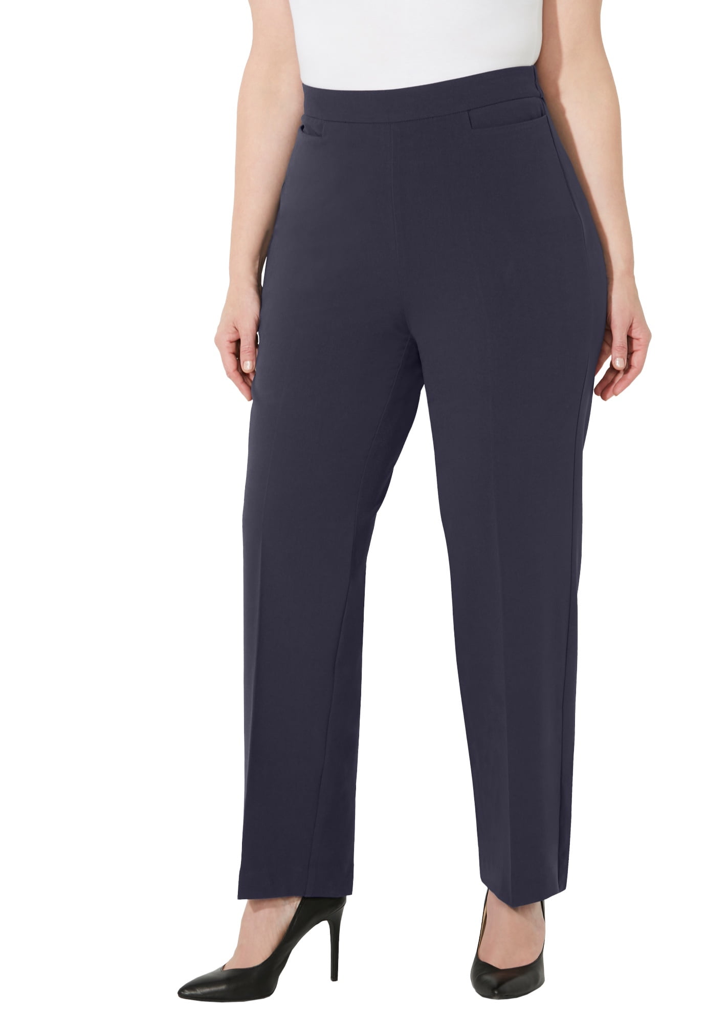 Catherines Women's Plus Size Refined Pull-On Curvy Pant - Walmart.com