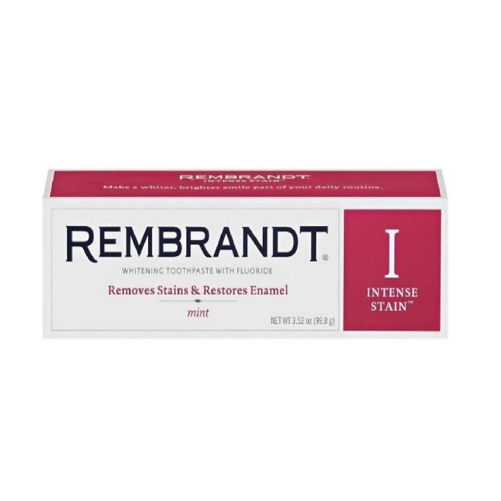 Rembrandt Intense Stain Whitening Mint Toothpaste W/ Fluoride, 3.5 oz ...