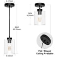 1-Light Modern Pendant Light Twin Pack,Adjustable Industrial Hanging ...