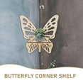 HEMOTON Butterfly Corner Shelf for Storage Crafted from Sturdy Wood in ...