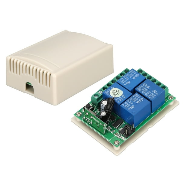 DC12V 10A Relay Remote Switch, Universal 433Mhz Remote Control Latching ...