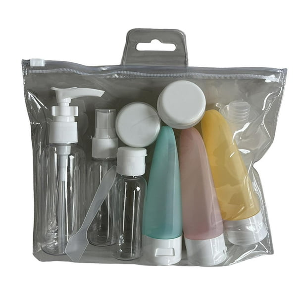 Juego de botellas de viaje Frascos acondicionadora Botellas de spray vacías para regalos Blanco ...