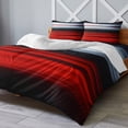 4 Piece Duvet Cover Set Twin, Abstract Red White Black Gradient Soft ...