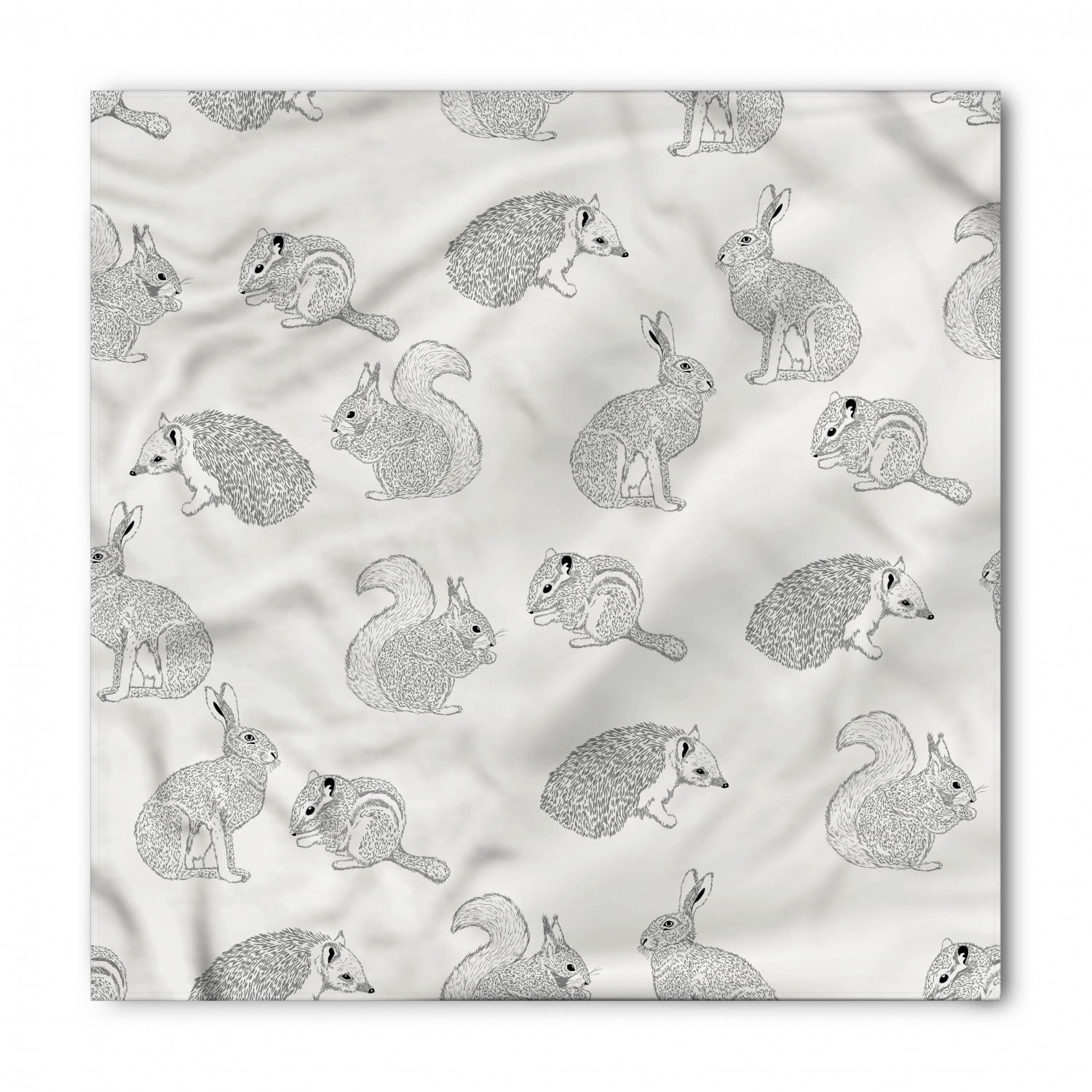 Grey Bandana, Birds and Floral Patterns, Unisex Head and Neck Tie, by ...