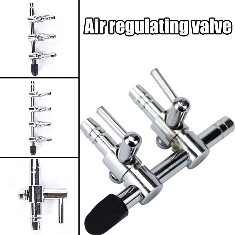 Stainless Steel Aquarium Gang Valve 1/2/3/4/5 Ways Air Flow Splitter ...