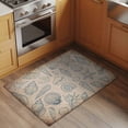 Blue Starfish Shells Conch Washable Entry Rug 2x3 Coastal Vintage Paper ...