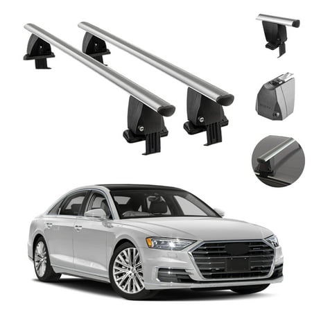 Smooth Roof Rack For Audi A8 2019-2022 Silver Cross Bar Carrier Rail ...