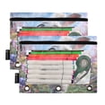 2 Pieces Pencil Bag Binder Pouches 3-Ring Page Turning Folder Pencil ...