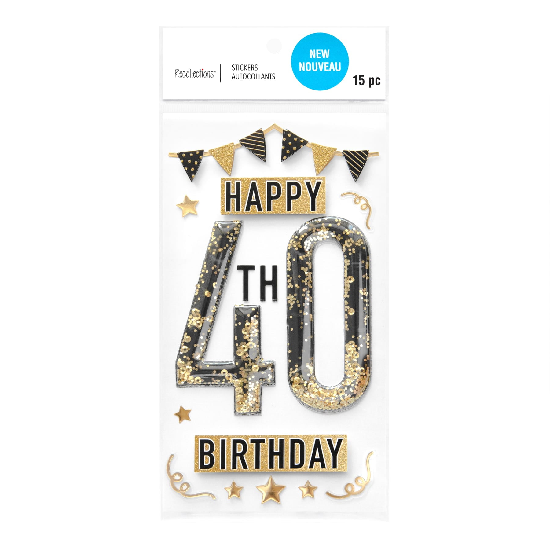 12 Pack: 40th Birthday Dimensional Stickers by Recollections™ - Walmart.com