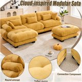 JERFIT Modern U-Shaped Cloud Couch Sectional Sofa with 2 Ottomans ...