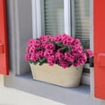 Artificial Geranium Flowers 12 Rose Red Outdoor UV Resistant Silk Home ...