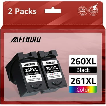 Canon PG-260 Black & CL-261 Color Ink Cartridges,Standard-Capacity ...