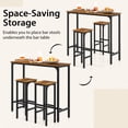 Gymax 3PCS Bar Table & Chairs Set Industrial Dining Breakfast Table Set ...